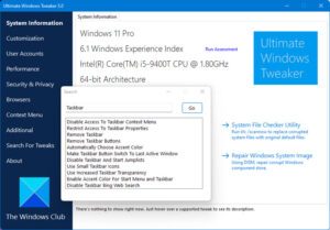 Image Gallery for Ultimate Windows Tweaker 5 for Windows 11