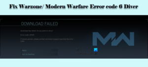 Fix COD Warzone Error code 6 Diver on PC