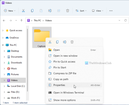 Change default Save location of Captures folder for Game DVR