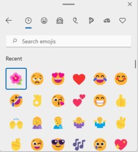 How to use Emojis in Windows 11 or Windows 10