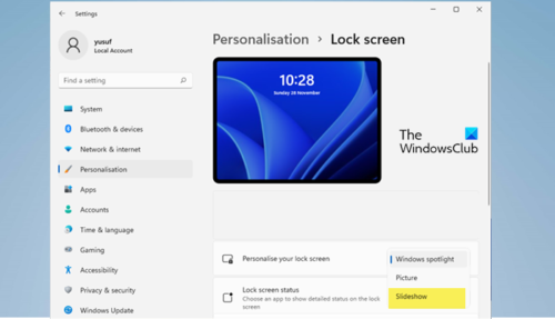 Lock Screen slideshow not working in Windows 11/10