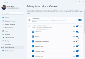 How to find out which app is using the webcam in Windows 11