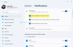 How to Turn Off/On or Manage Notifications in Windows 11