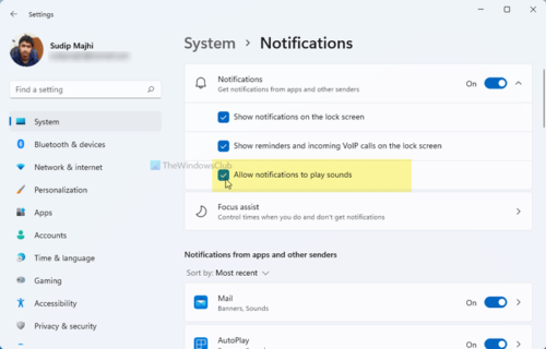 How to Turn Off/On or Manage Notifications in Windows 11