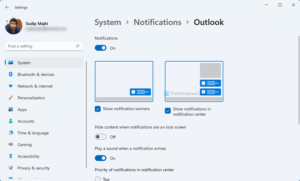 Outlook notifications not working on Windows 11