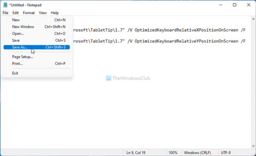 How to reset Touch Keyboard to default open position in Windows 11/10