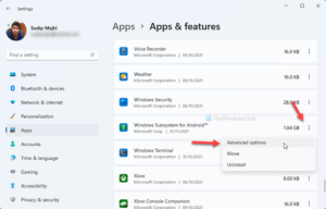 How to reset Windows Subsystem for Android on Windows 11