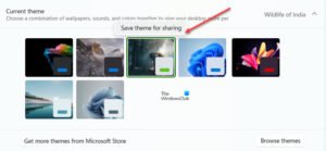How to create, save, use, delete Themes in Windows 11