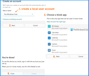 How to set up Kiosk Mode in Windows 11 using Assigned Access