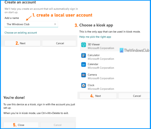How to set up Kiosk Mode in Windows 11 using Assigned Access