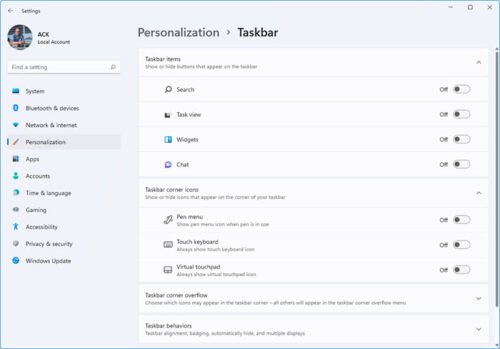 Windows 11 Personalization Settings to customize your PC