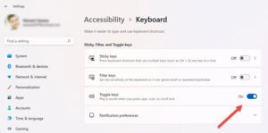 How to use Shift key to enable or disable Caps Lock in Windows 11