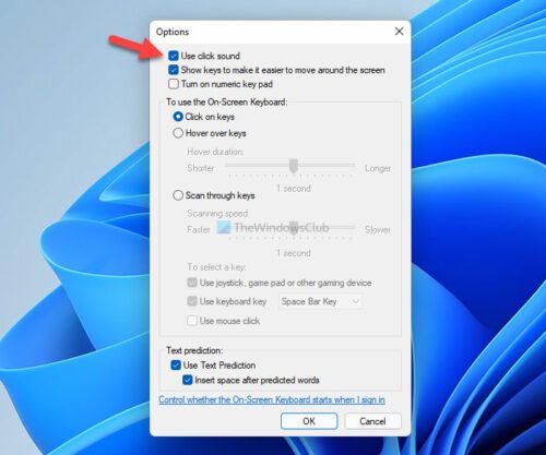 How to Turn On or Off Touch keyboard typing sound in Windows 11