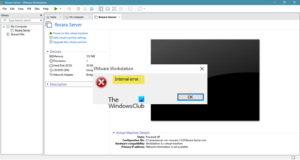 Fix VMware Internal Error while powering on