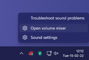 How to open Sound and Volume Mixer in Windows 11