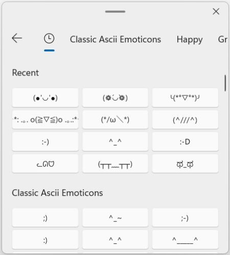 How to use Emojis in Windows 11 or Windows 10