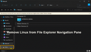 Add or Remove Linux from File Explorer Navigation Pane in Windows