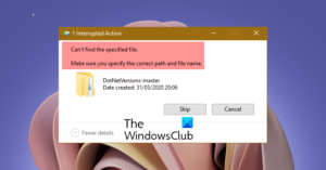 Can’t find the specified file when trying to rename a file or folder