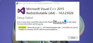 Fix 0x81f40001 Microsoft Visual C++ error on Windows 11