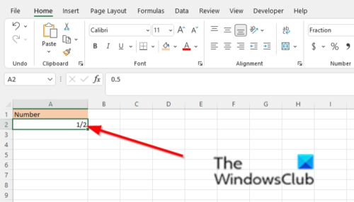 How to display Numbers as Fractions in Excel