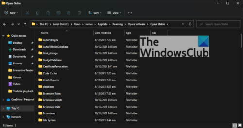 How to back up Opera Bookmarks, Data, Passwords, History, Extensions