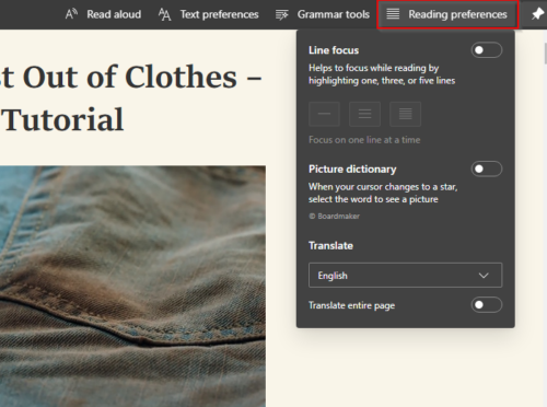 How to use Immersive Reader in Word and Edge