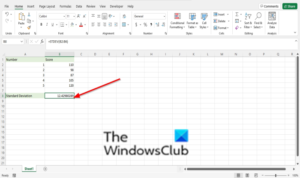 How to use the STDEV (Standard Deviation) function in Excel