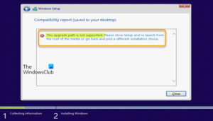 This upgrade path is not supported Windows 11 Upgrade error