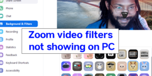 Fix Zoom Video Filters not showing on PC