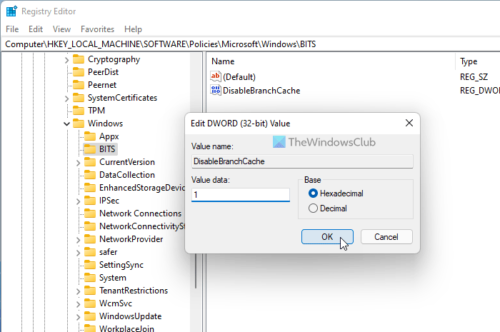 How to allow or block BITS client from using Windows BranchCache