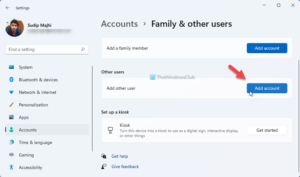 How to create new Local Account in Windows 11