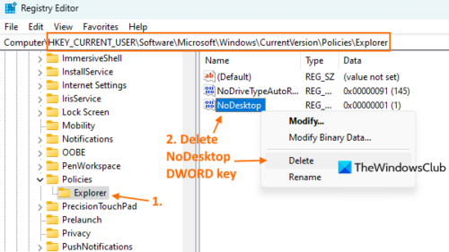 Desktop icons not showing in Windows 11/10
