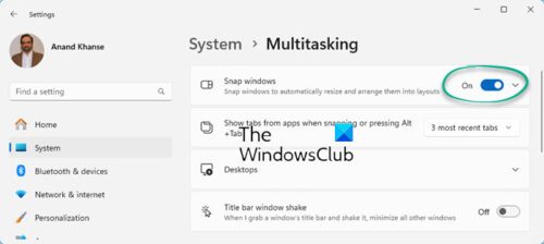 Enable or disable Drag maximized window in Windows 11/10