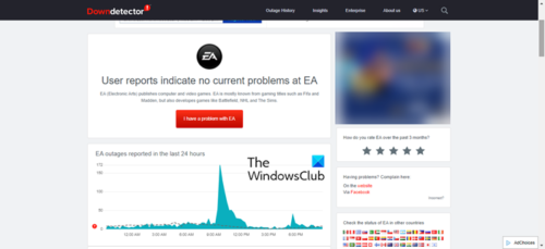 Unable to connect to EA servers; You lost connection to EA servers