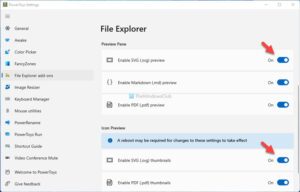 Enable SVG Thumbnails in Explorer in Windows 11/10