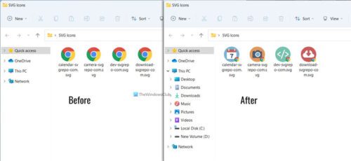 Enable SVG Thumbnails in Explorer in Windows 11/10