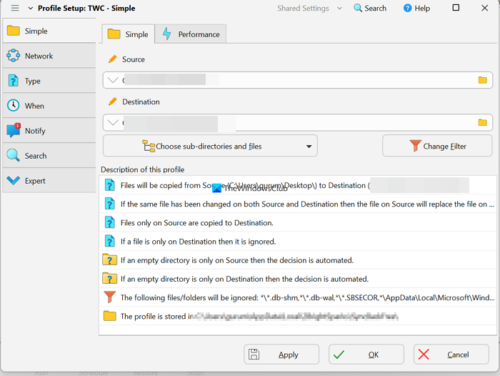 How to use SyncBack Free Backup Software on Windows 11/10
