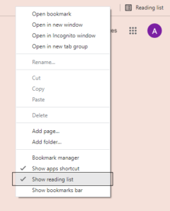 How to disable or remove Reading List from Google Chrome