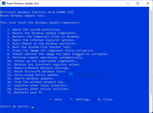Reset Windows Update Tool will restore settings to default