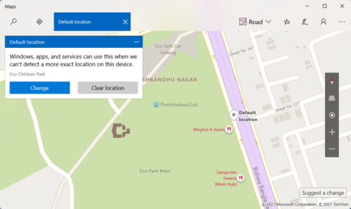 How to set Default Location of your PC in Windows 11