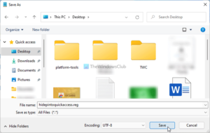 Show or hide Pin to Quick access in context menu in Windows 11