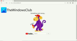 Fix YouTube error, Something went wrong