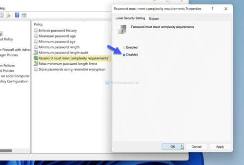 The Supplied Password Does Not Meet The Requirements For Passwords