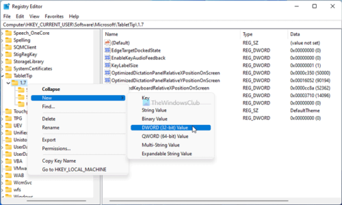 Enable or Disable Shift Lock on Touch Keyboard in Windows 11