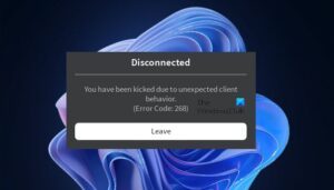 You have been kicked due to unexpected client behavior ROBLOX