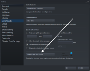 Fix Steam update stuck on Windows PC
