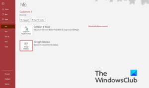 How to put a Password on an Access Database
