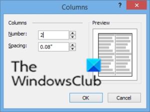 How to add or remove Columns to a Text Box in Publisher