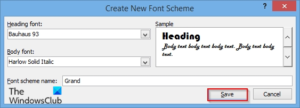 How to apply scheme fonts in Publisher