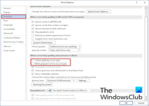 How to disable Spell Check in Office 365